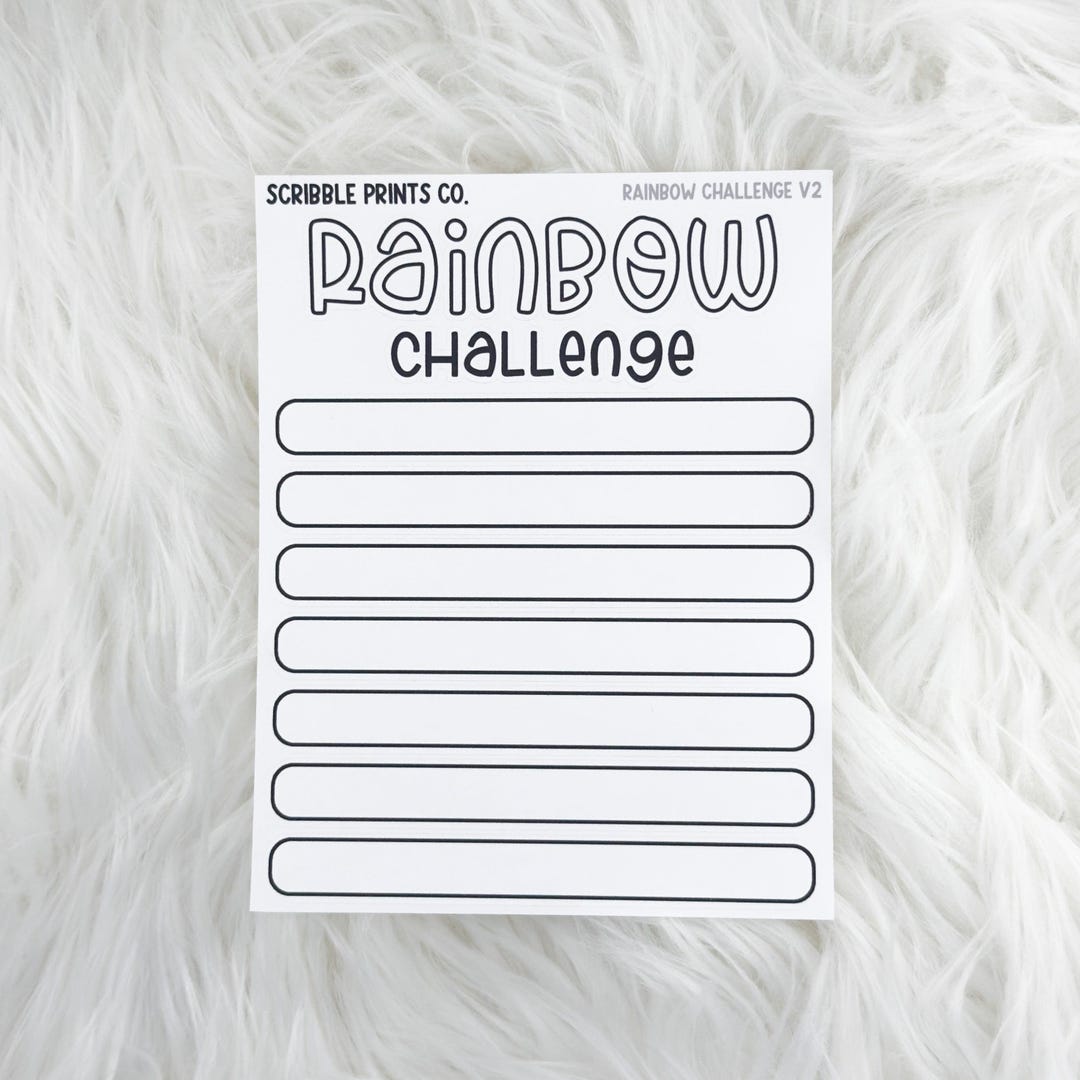 Rainbow Reading Challenge V2 // Matte Reading Journal Stickers - Etsy