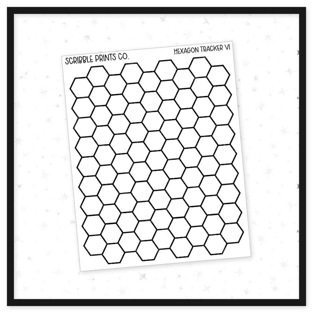 Hex Tracker V1 // Matte Reading Journal Stickers - Etsy