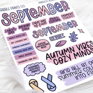 Princess Academia September // Matte Journal Stickers - Etsy