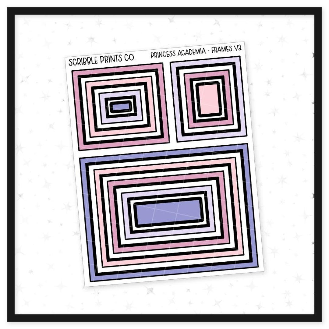 Princess Academia Frames V2 // Matte Journal Stickers - Etsy