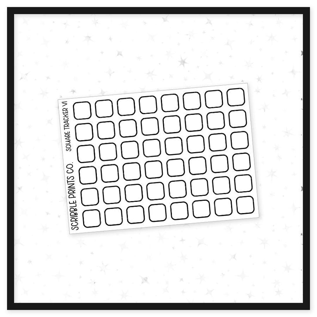 Square Tracker V1 // Matte Reading Journal Stickers - Etsy