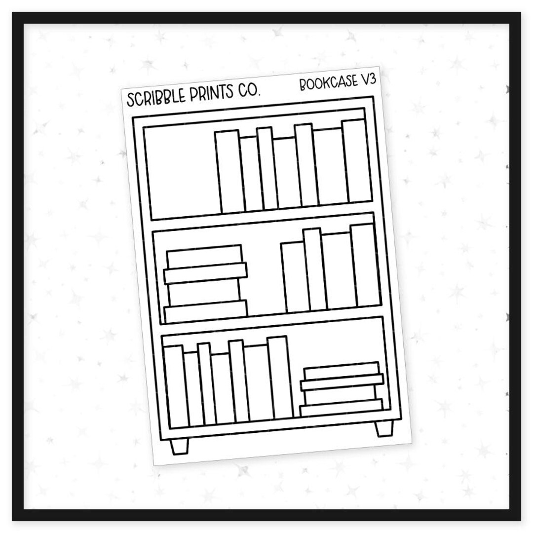 Bookcase V3 // Matte Reading Journal Stickers - Etsy