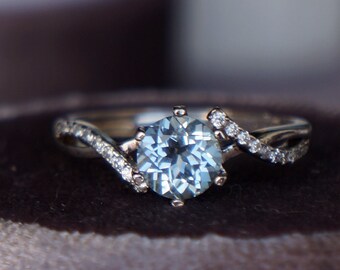 Light Blue Wedding Ring - Etsy