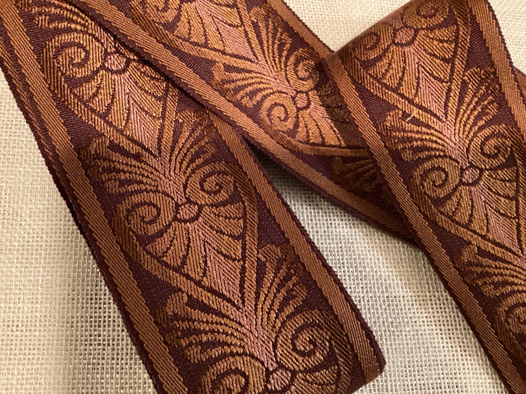 VINTAGE ANTIQUE BROCADE Border Embroidered Pillow Ribbon Trim - Etsy