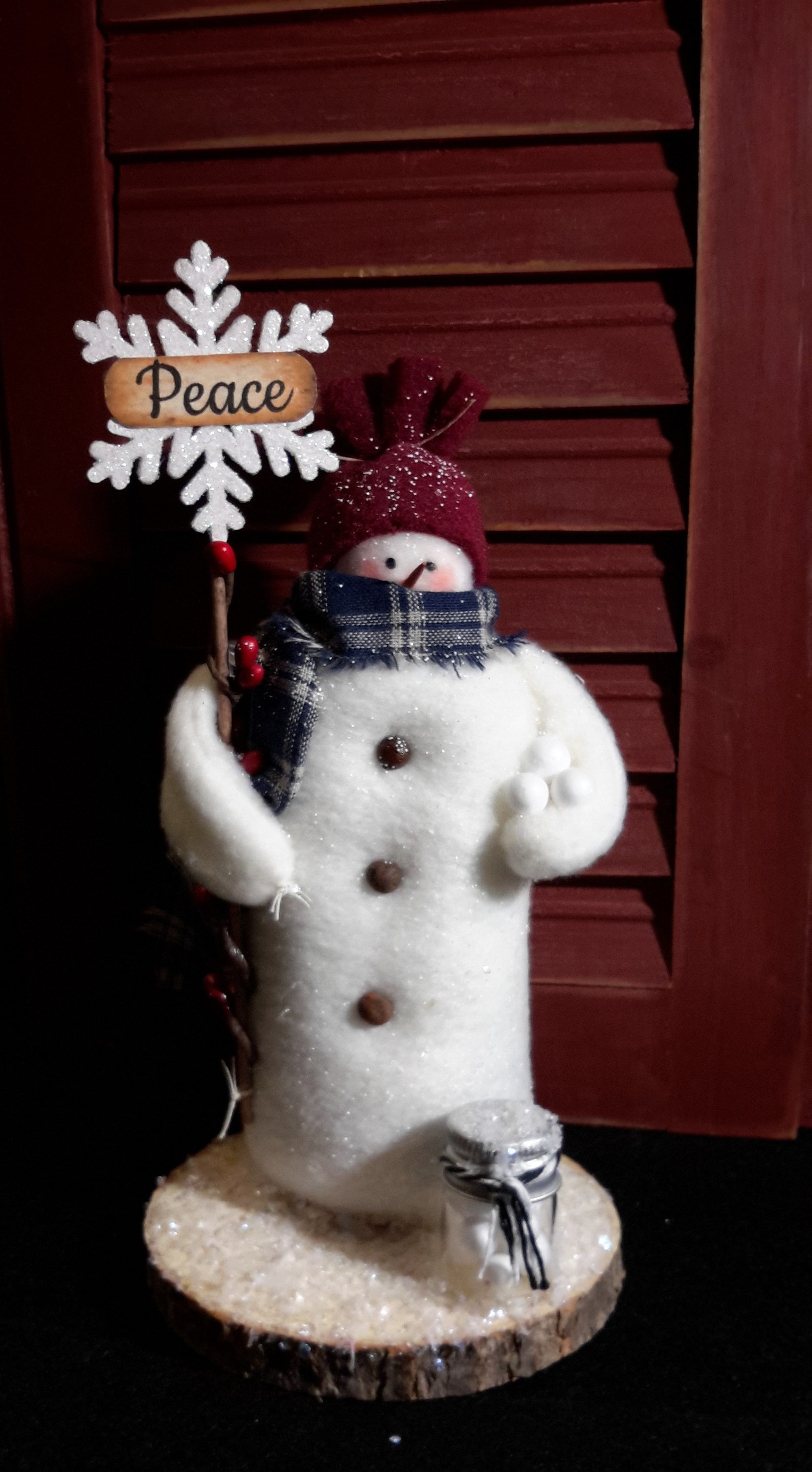 Levi - Primitive Snowman - Winter Decor - Primitive Christmas Decor ...