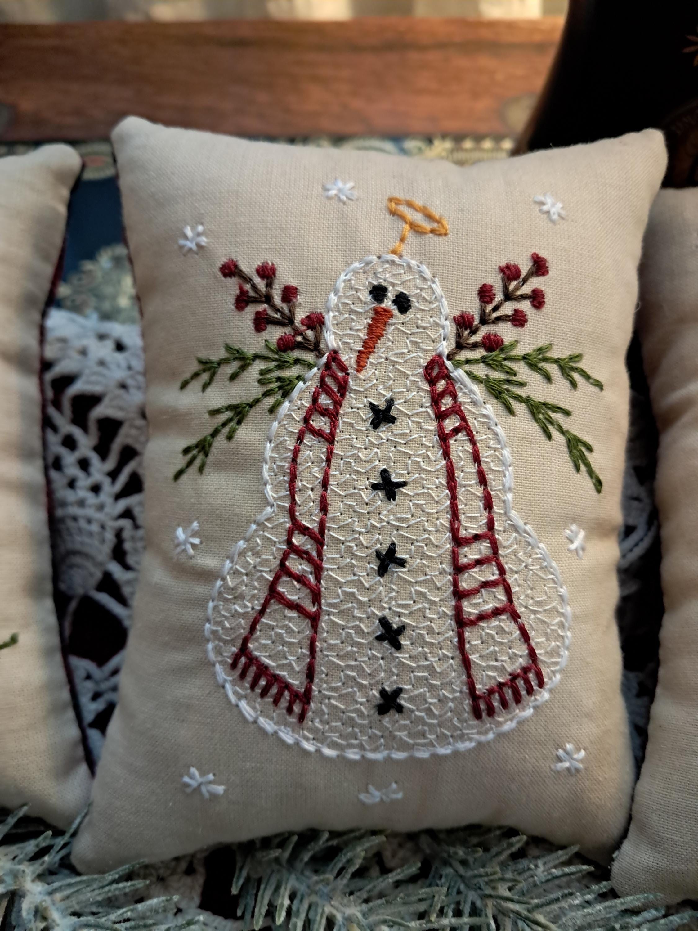 Winter Snowmen Bowl Fillers , Primitive, Country, Embroidered - Etsy