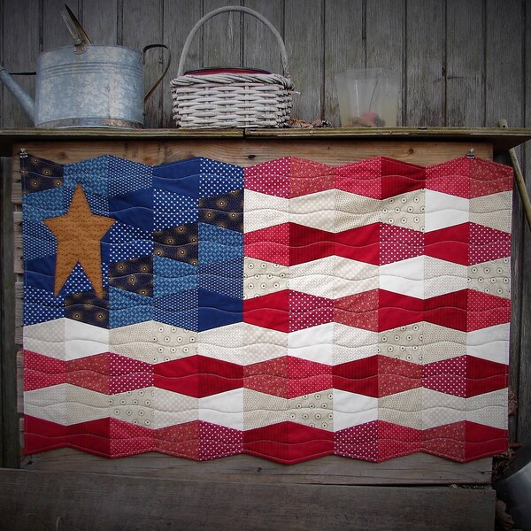 American Flag Quilt Pattern - Etsy