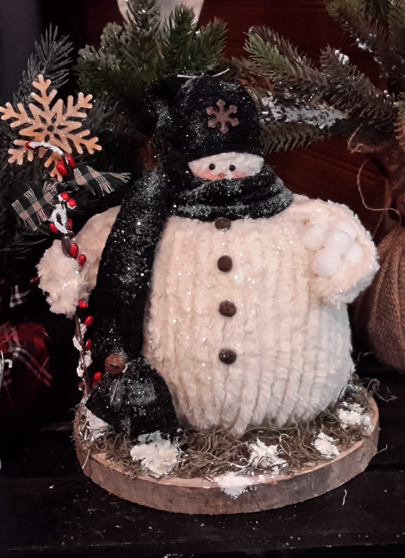 GABE hand Made Primitive Snowman Winter Decor Primitive Christmas Decor ...