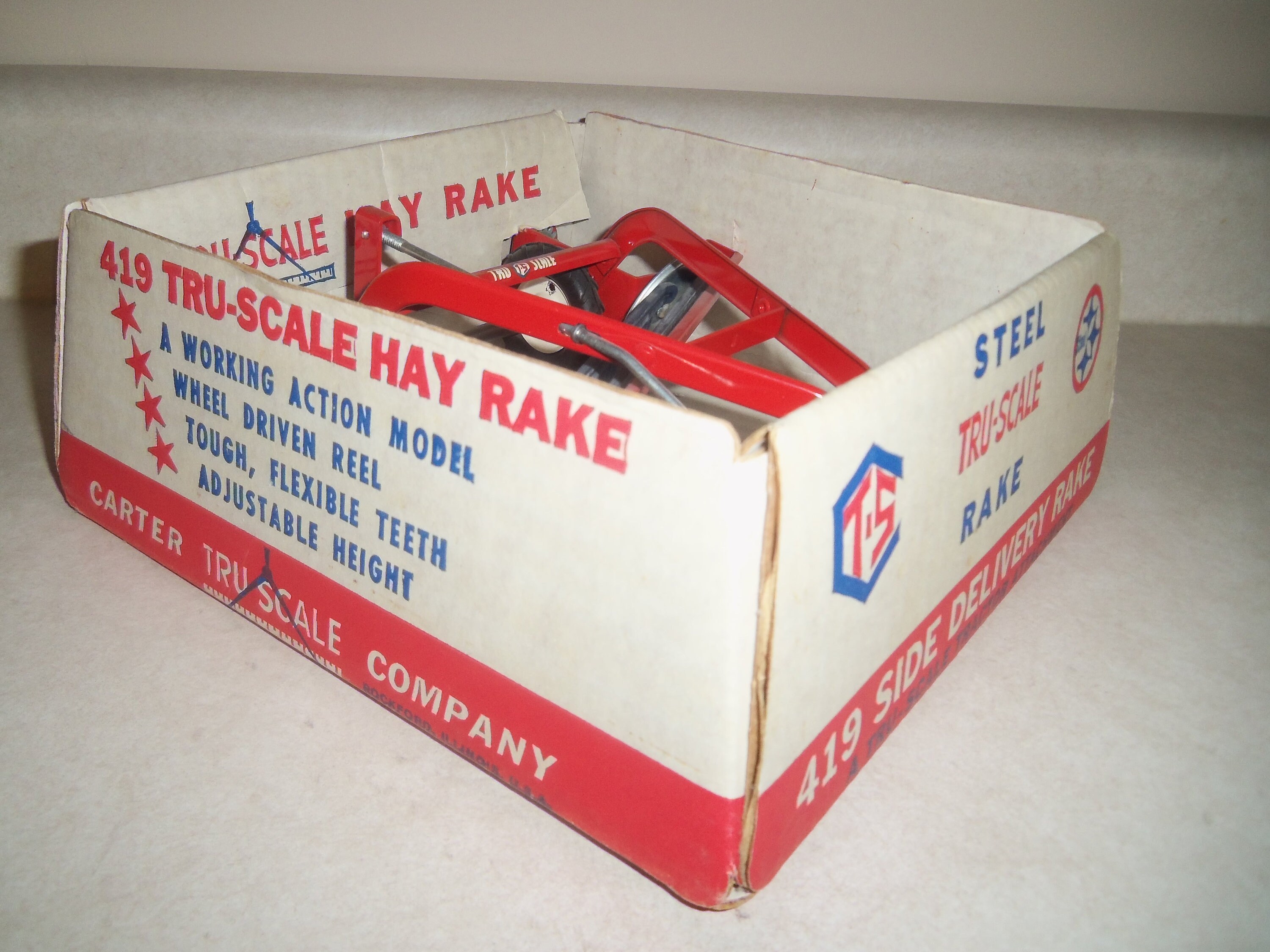 Carter Tru Scale Hay Rake in Box Vintage Farm Toy - Etsy