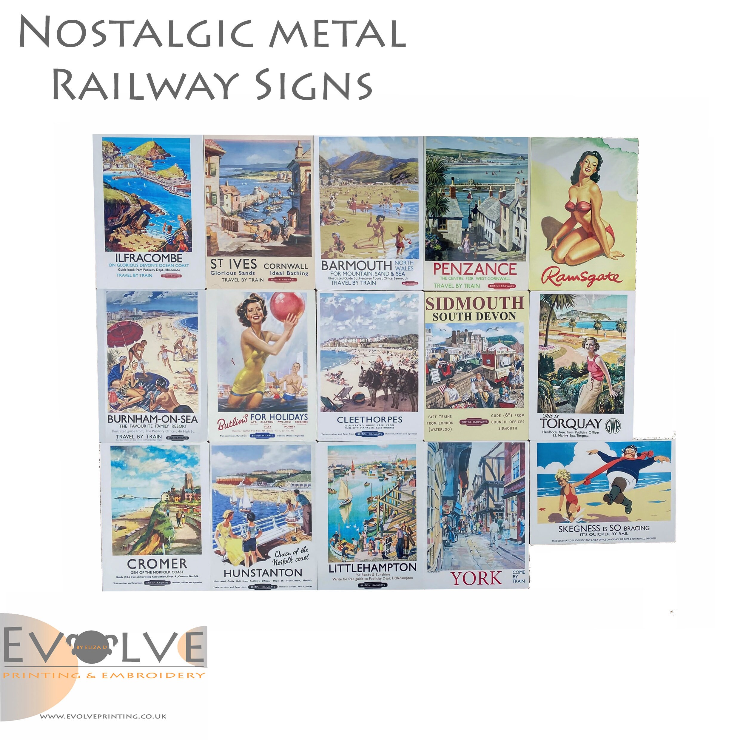 Nostalgic Retro Holiday/rail/model Railway Train Sign Metal - Etsy