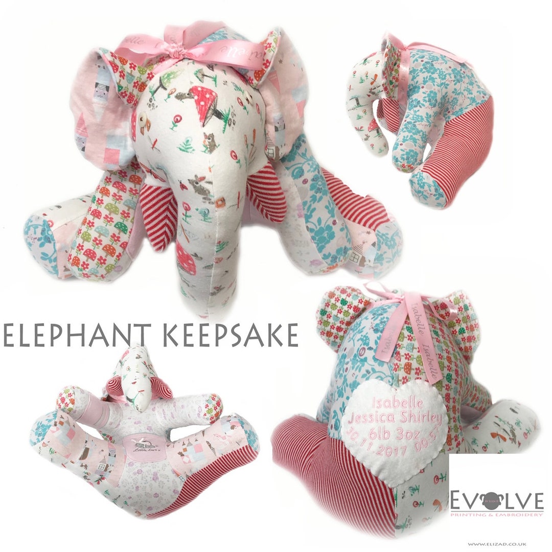 Memory/keepsake Elephant/bear Made From Baby Clothes - Etsy
