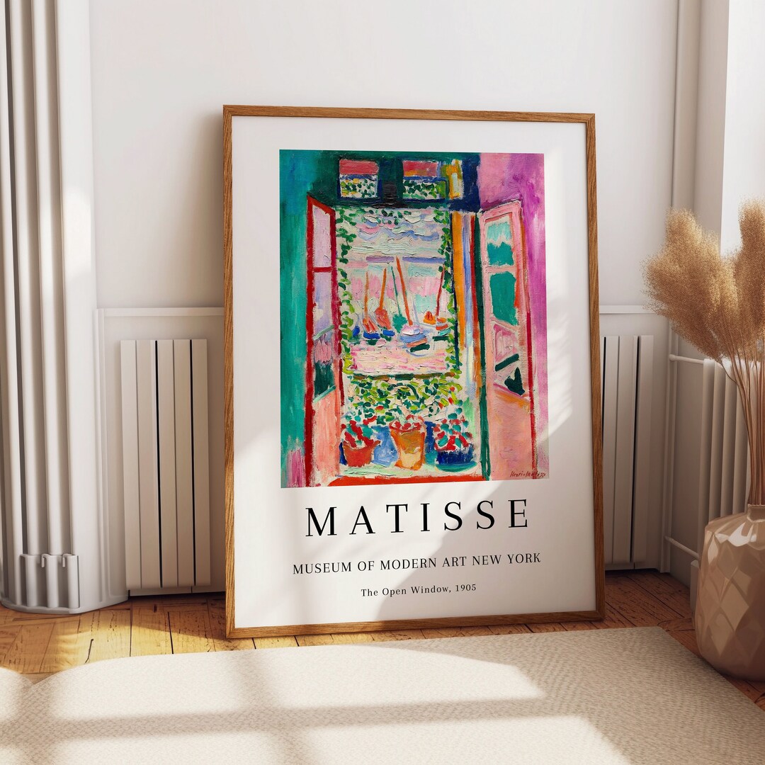 Matisse 'open Window' Print: Seaside Boat Painting, Colorful Wall Art ...