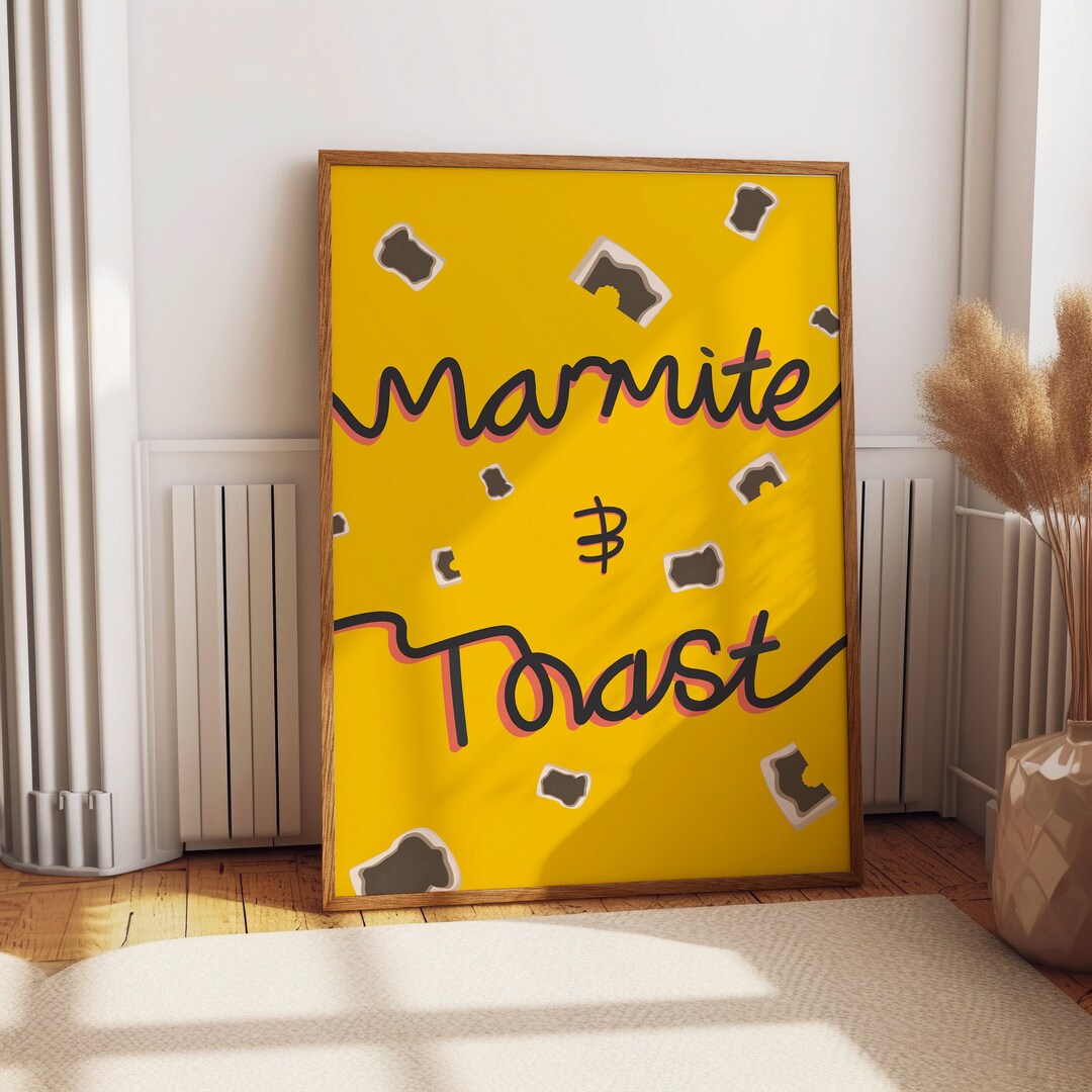 Marmite Print for Marmite and Toast Lover Funny Kitchen Christmas Gift ...
