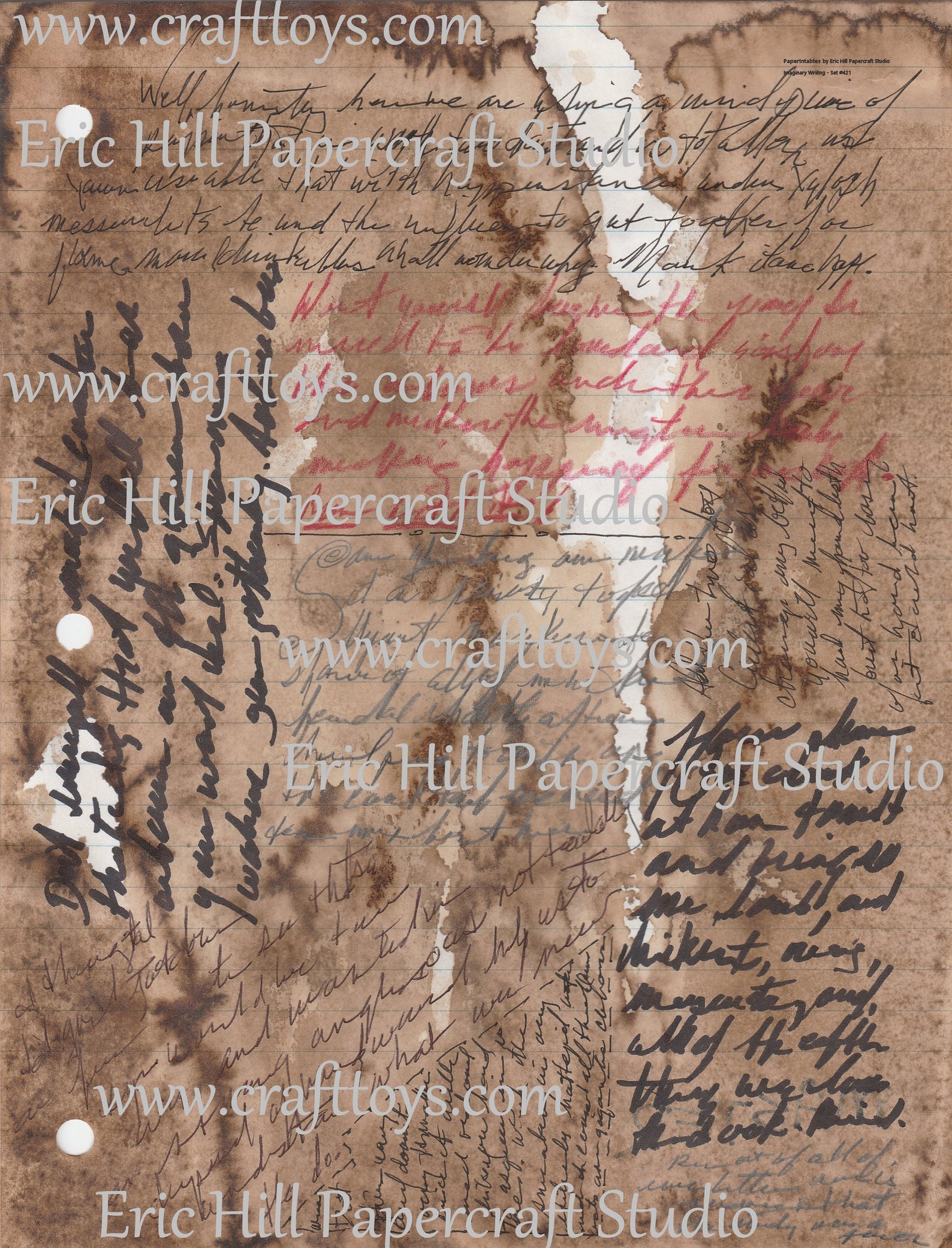 Paperintables (TM) Eric Hill Papercraft Studio Digital Full Page ...