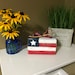 American Flag Blocks Rustic Reclaimed Wood, Patriotic Decor, Shelf ...