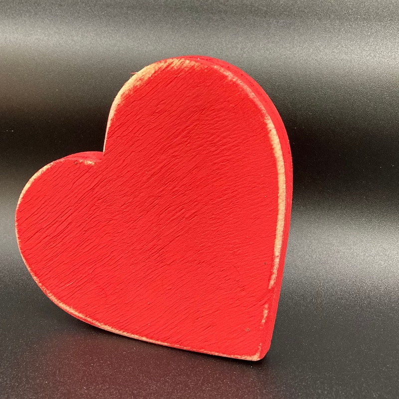 Large Red Heart Wood - Etsy