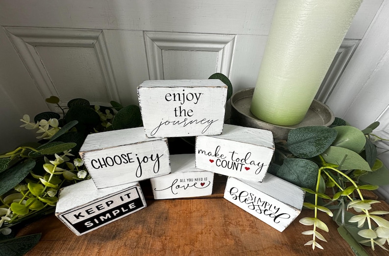 Inspirational Sign Blocks, Motivational, Desk Decor - Etsy