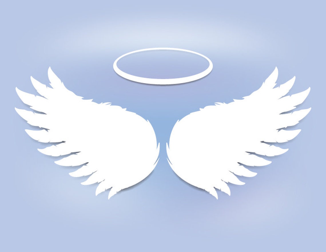 FEATHERS ANGEL WINGS – Instant Download – Scrapbooking Invitations ...