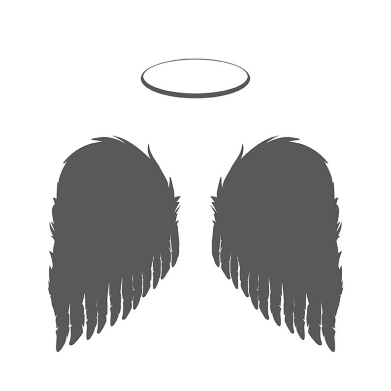 GRAY ANGEL WINGS & Dark Feathers – Instant Download – Scrapbooking ...