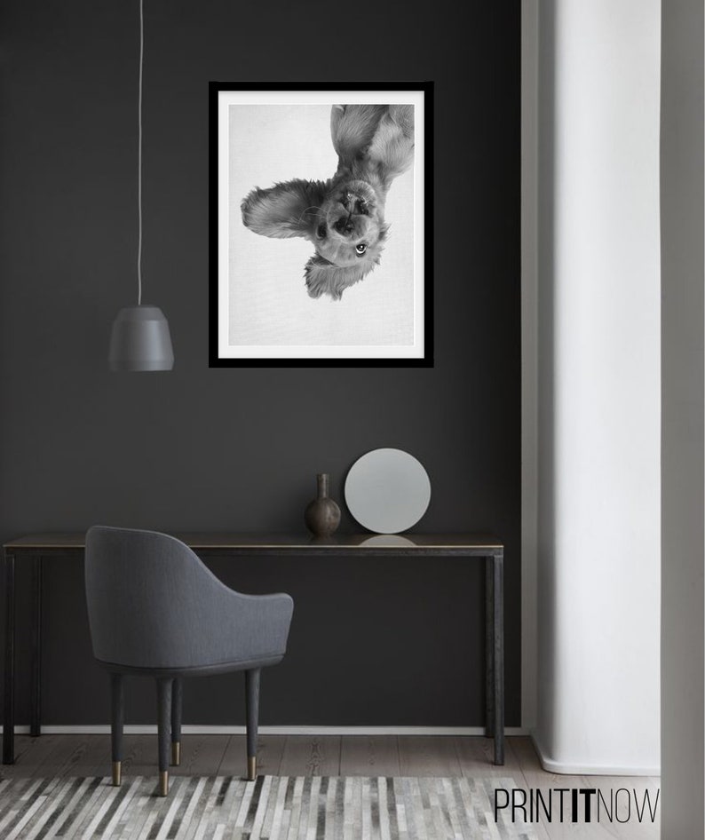 Happy Dog Print Dog Decor Wall Art Large Printable Poster | Etsy