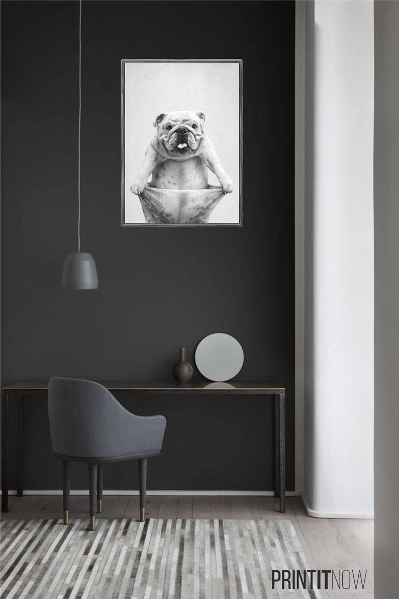 Fat Dog Print, Nursery Animal Decor Wall Art, Large Printable Poster ...