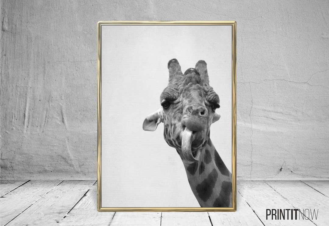 Giraffe Print, Nursery Animal Decor Wall Art, Large Printable Poster ...
