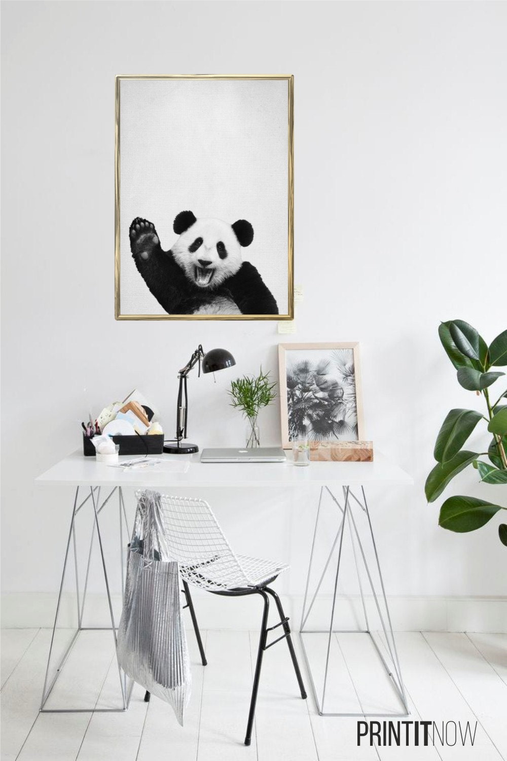 Panda Print Nursery Animal Decor Wall Art Panda Photo Large - Etsy