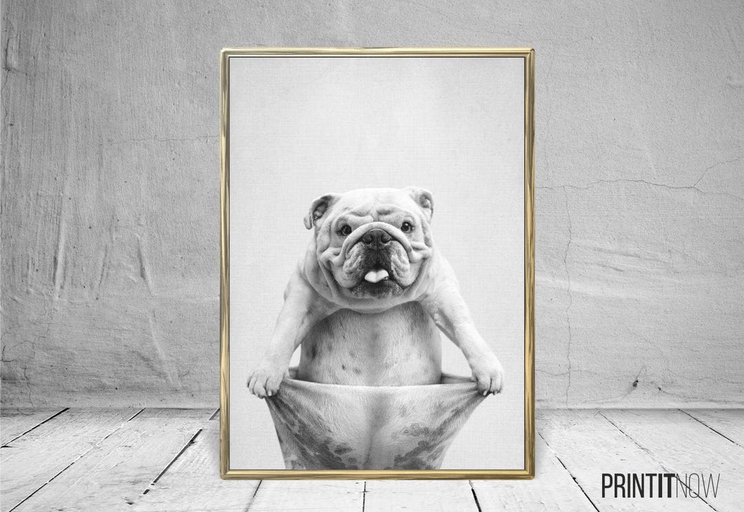 Fat Dog Print, Nursery Animal Decor Wall Art, Large Printable Poster ...
