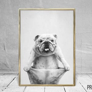 Fat Dog Print, Nursery Animal Decor Wall Art, Large Printable Poster ...