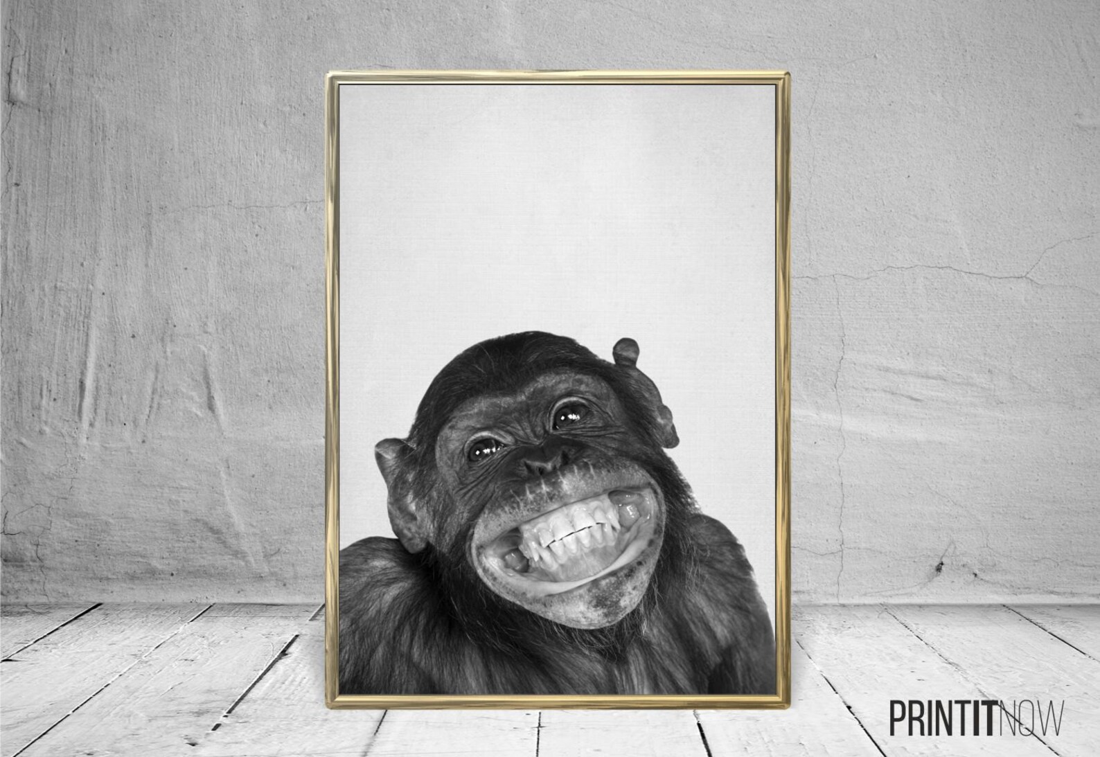Monkey Print Nursery Animal Decor Wall Art Large Printable - Etsy