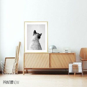 Cat Back Poster, Nursery Decor Wall Art, Large Printable Poster ...