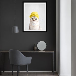 SPA Cat Print, Nursery Animal Decor Wall Art, Large Printable Poster ...