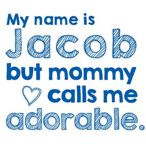 Personalized Baby Bodysuit / Romper someone Calls Me... Sketchy Design ...