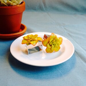 Green Succulent Napkin Rings, Botanical Table Decoration, Faux Cactus ...