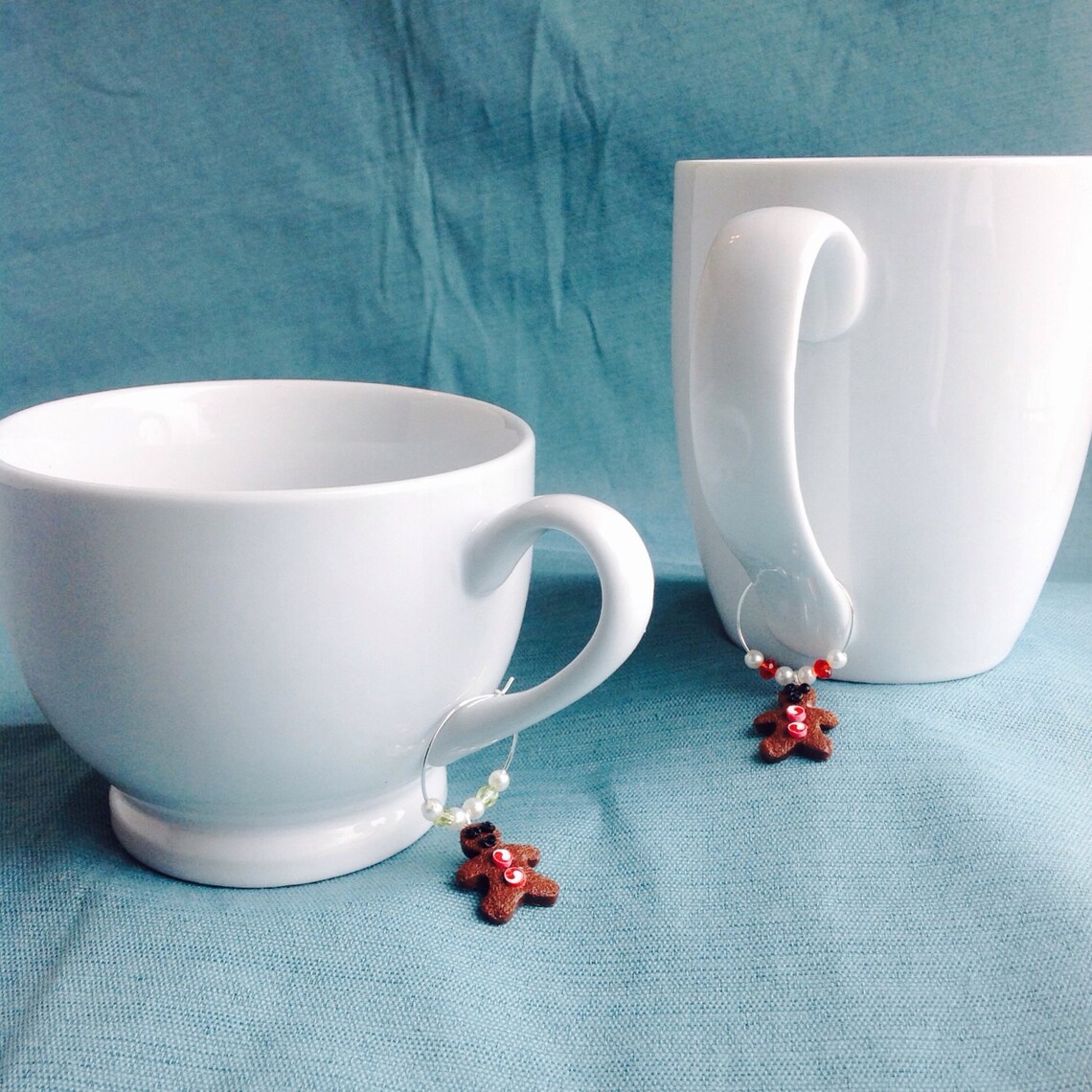 Gingerbread Man Wine Glass Charms Coffee Mug Charms - Etsy