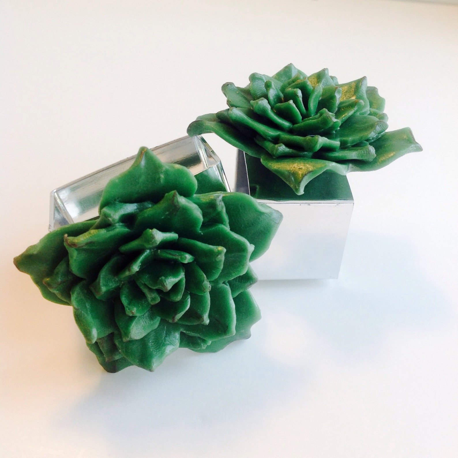 Green Succulent Napkin Rings Botanical Table Decoration Faux - Etsy