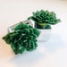 Green Succulent Napkin Rings, Botanical Table Decoration, Faux Cactus ...