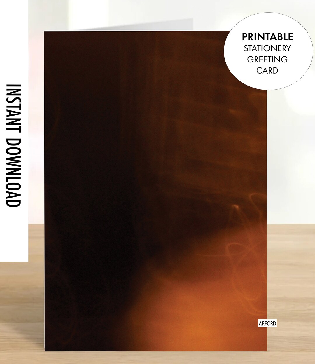 Printable Stationery Chestnut Digital Card Instant Download Blank ...