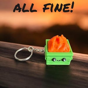 3D Printed Dumpster Fire Clicker: Funny Stress Relief Fidget Toy - Etsy