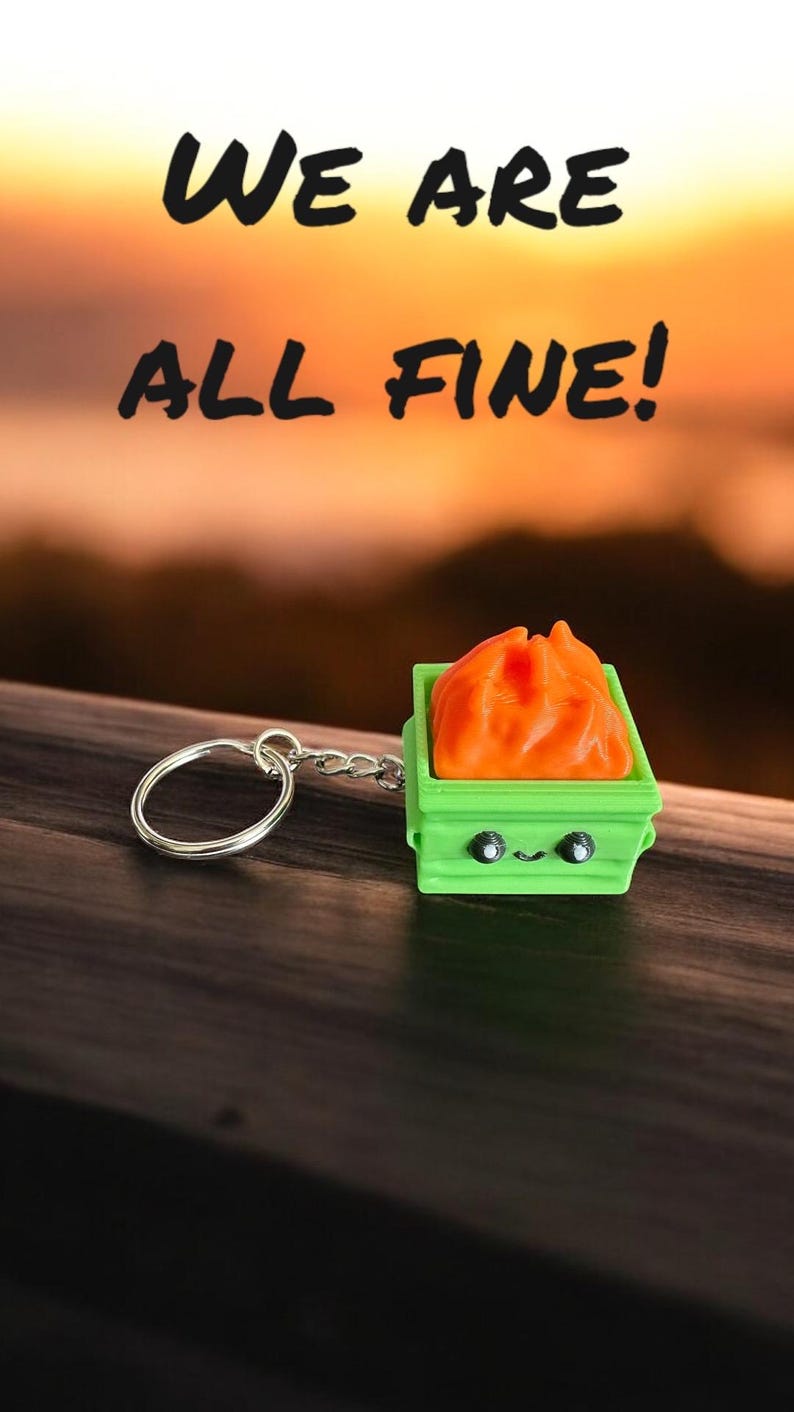 3D Printed Dumpster Fire Clicker: Funny Stress Relief Fidget Toy - Etsy
