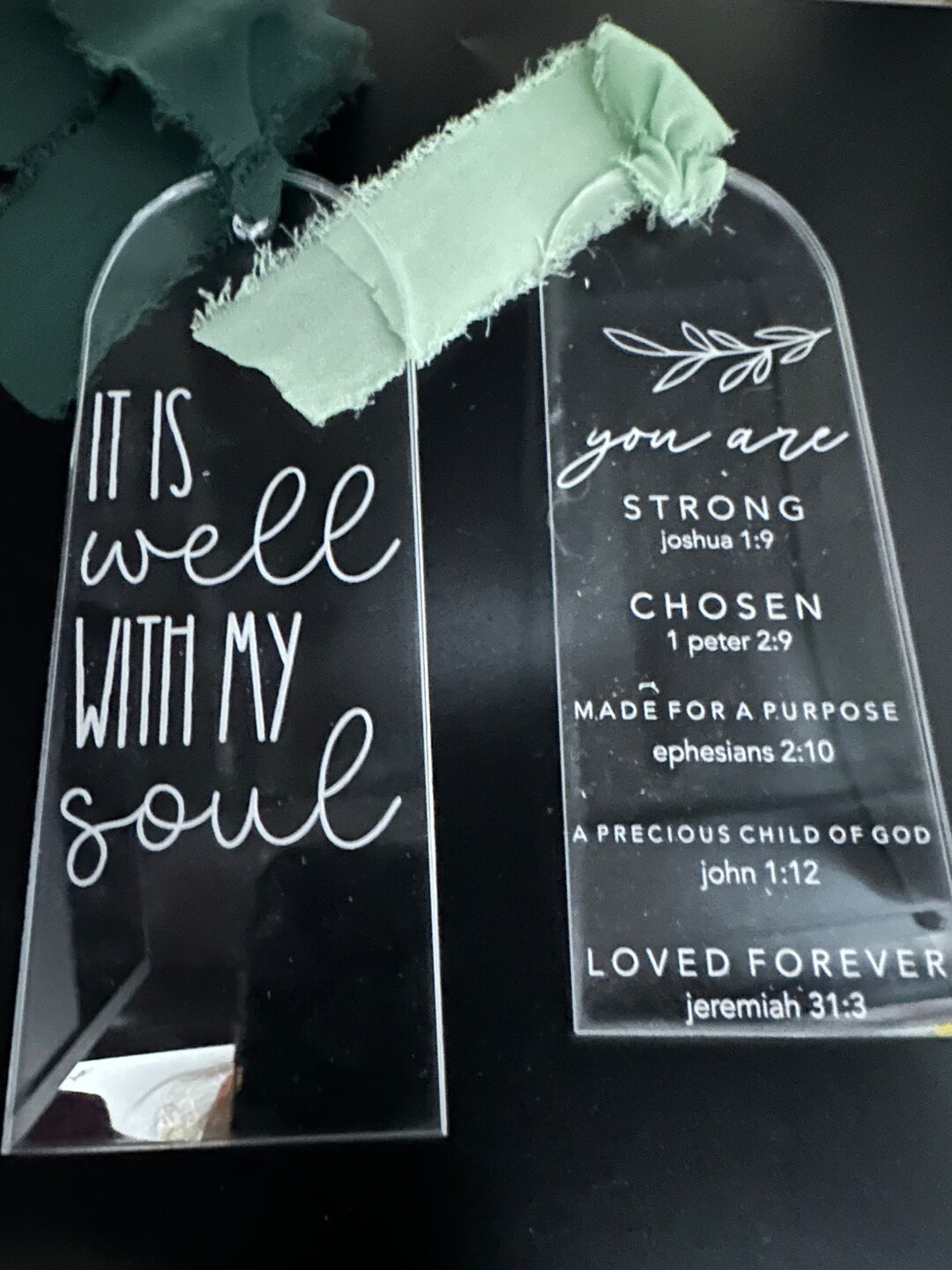 Laser Engraved Christian Acrylic Bookmark: Bible Verse Gift - Etsy