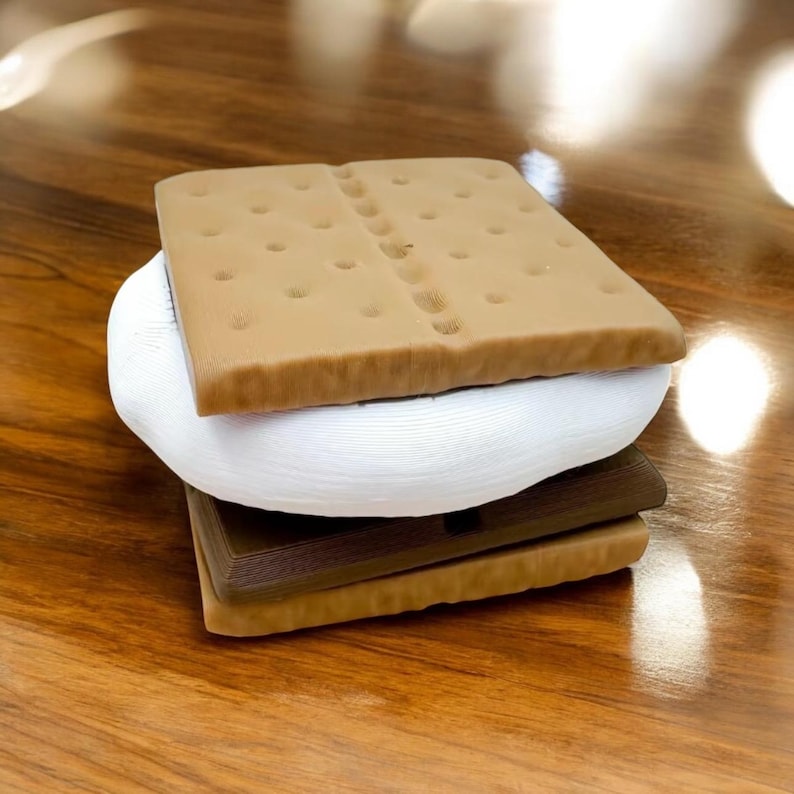 3D Printed S'mores Fidget Clicker: Realistic Campfire Toy - Etsy