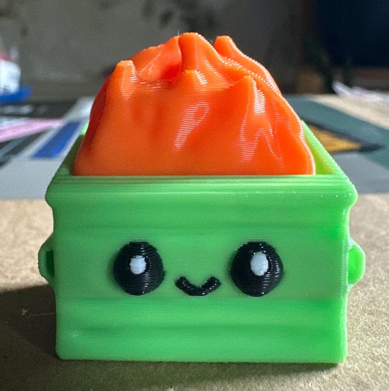 3D Printed Dumpster Fire Clicker: Funny Stress Relief Fidget Toy - Etsy