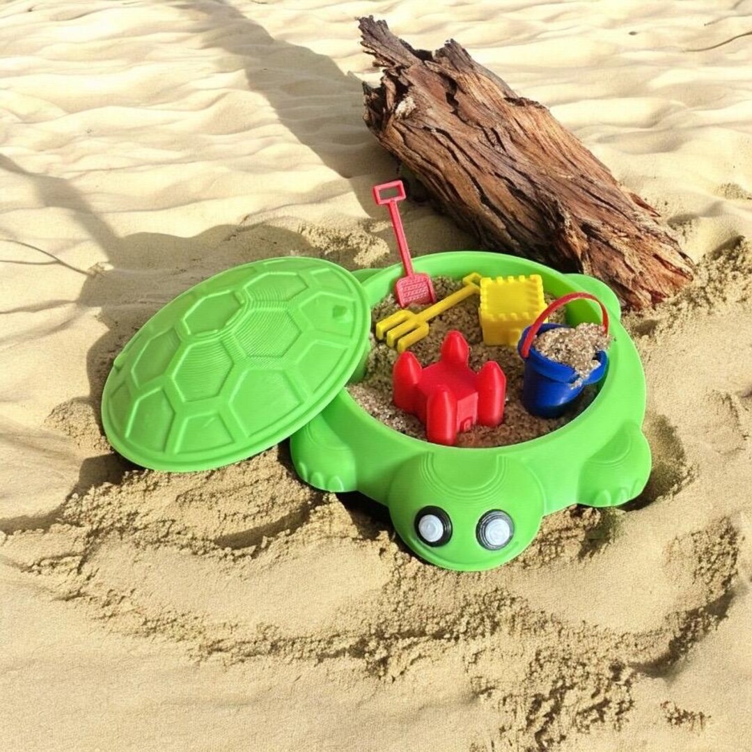 3D Miniature Turtle Sandbox | 3D Printed | Kinetic Sand + Toys Included ...