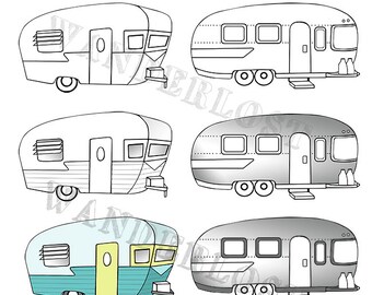Camper clip art | Etsy