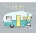 Digital Art Shasta Trailer Camper Illustration Airstream Vintage Retro ...