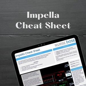 Printable Impella Cheat Sheet Cath Lab Nurse Sheet - Etsy