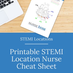 STEMI EKG Leads Bundle and Nurse Badge Card Bundle (digital Download ...