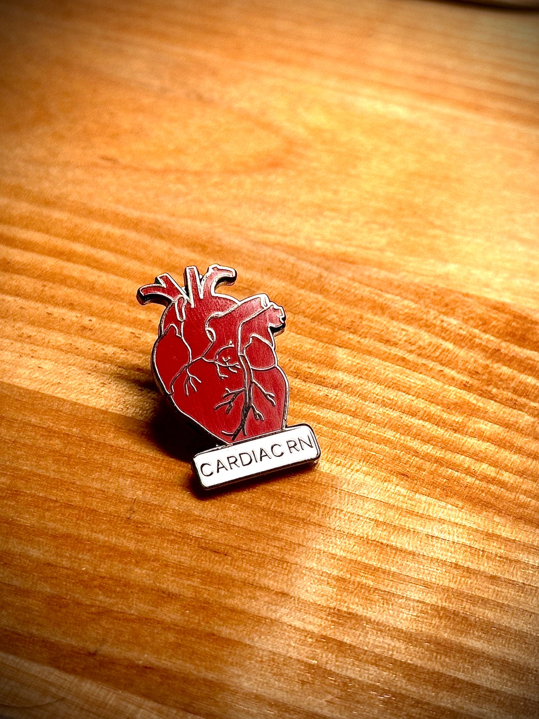 Cardiac RN Heart Pin | Anatomical Heart Pin | Nurse Gift | CVICU Nurse ...