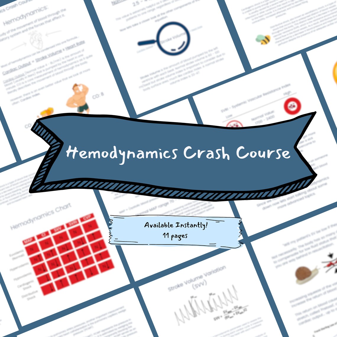 Hemodynamics CCRN Bundle ICU RN Nursing Notes Hemodynamic Crash Course ...